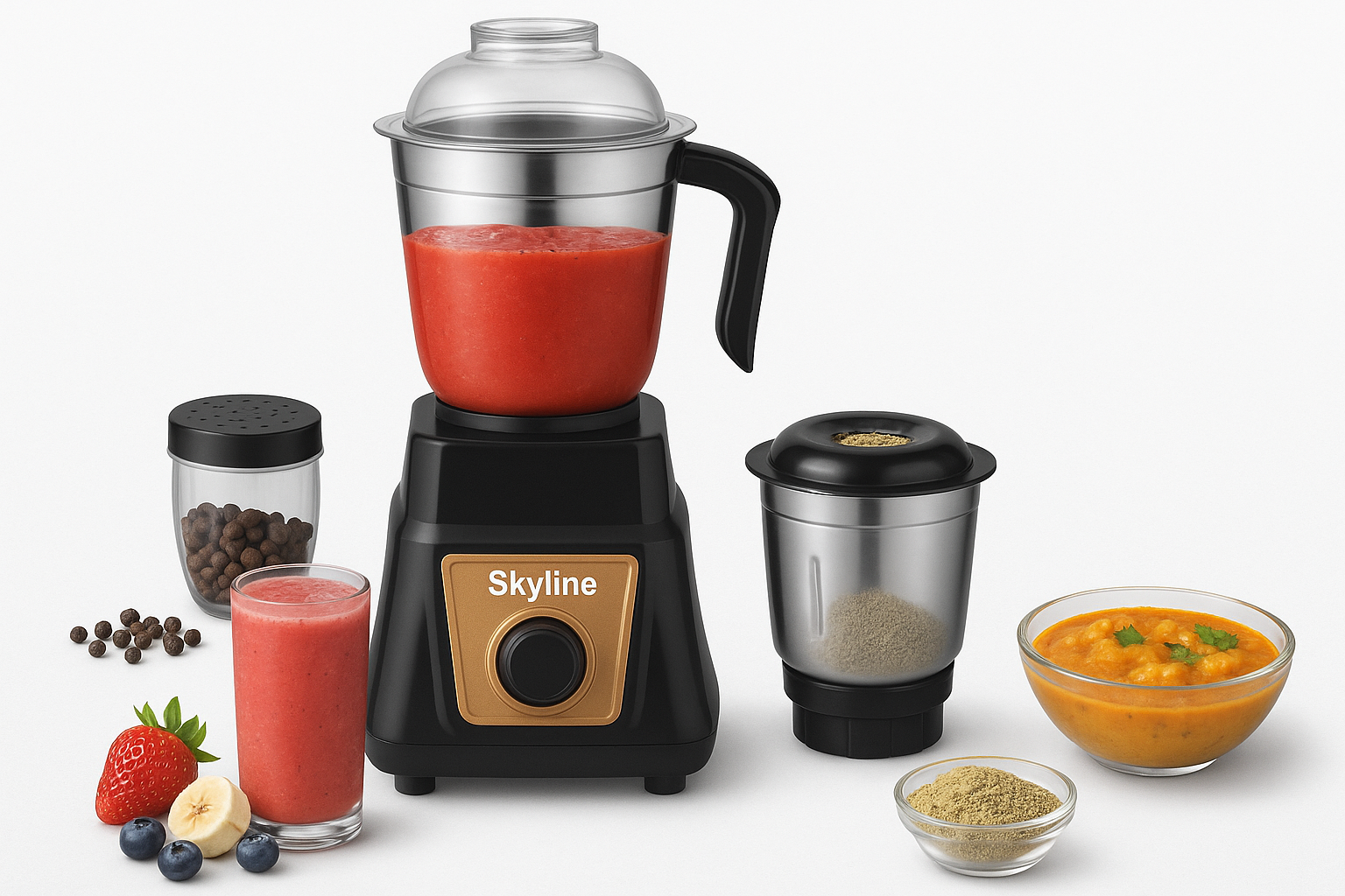 SKYLINE Mixer Grinder with 4 Jars VTL-7600